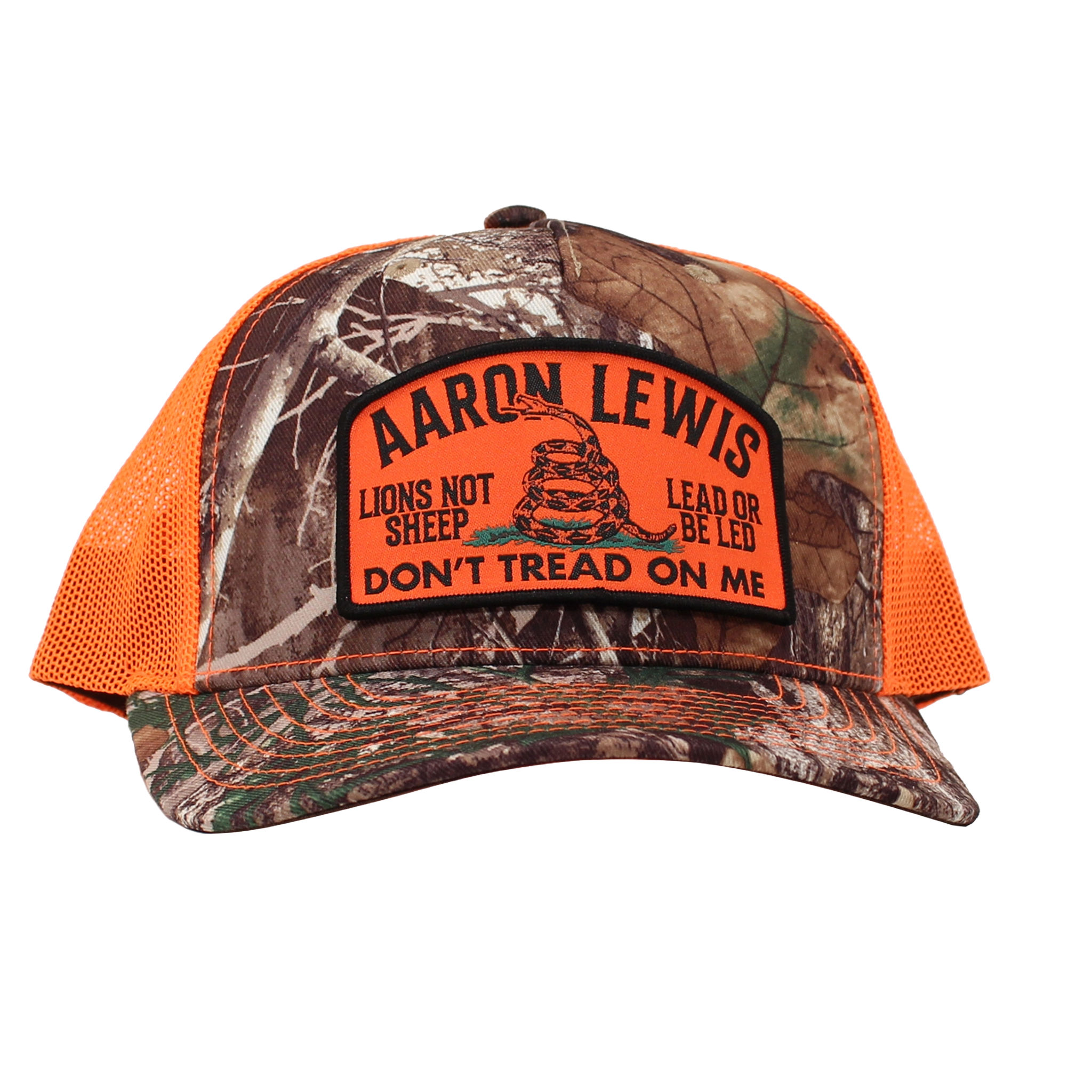 Aaron Lewis Don't Tread Ball Cap (Orange/Camo) – AaronLewisMerchStore