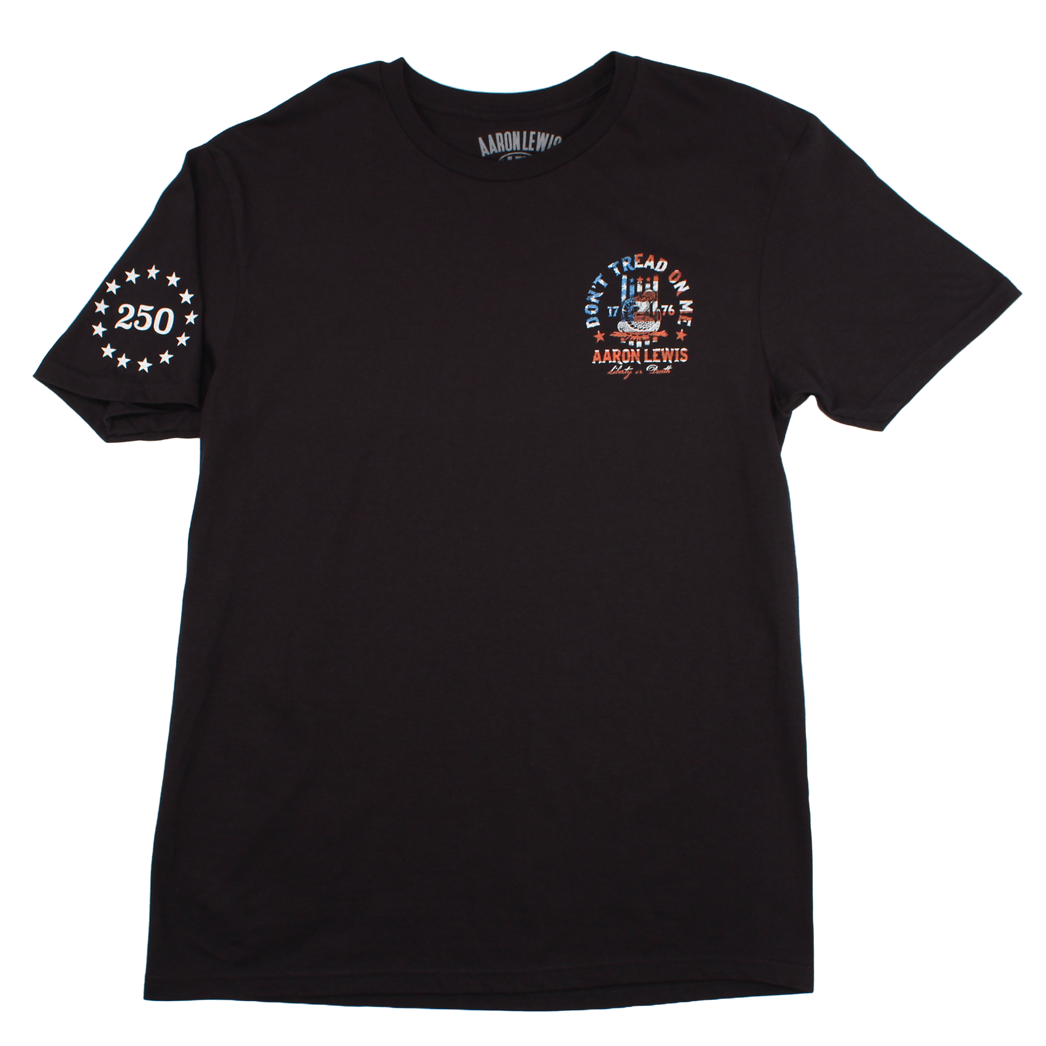 Don't Tread On Me Tee- American Flag Design (Black) – AaronLewisMerchStore