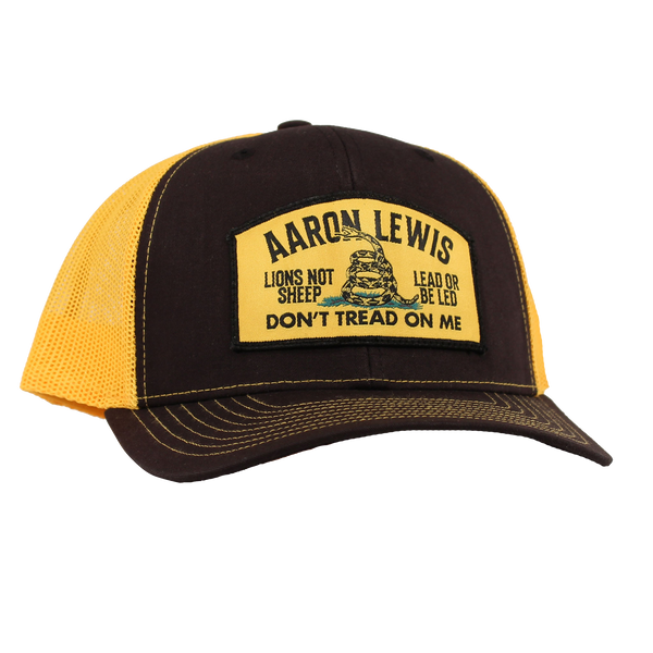 Aaron Lewis Don't Tread Ball Cap (Black/Gold) – AaronLewisMerchStore